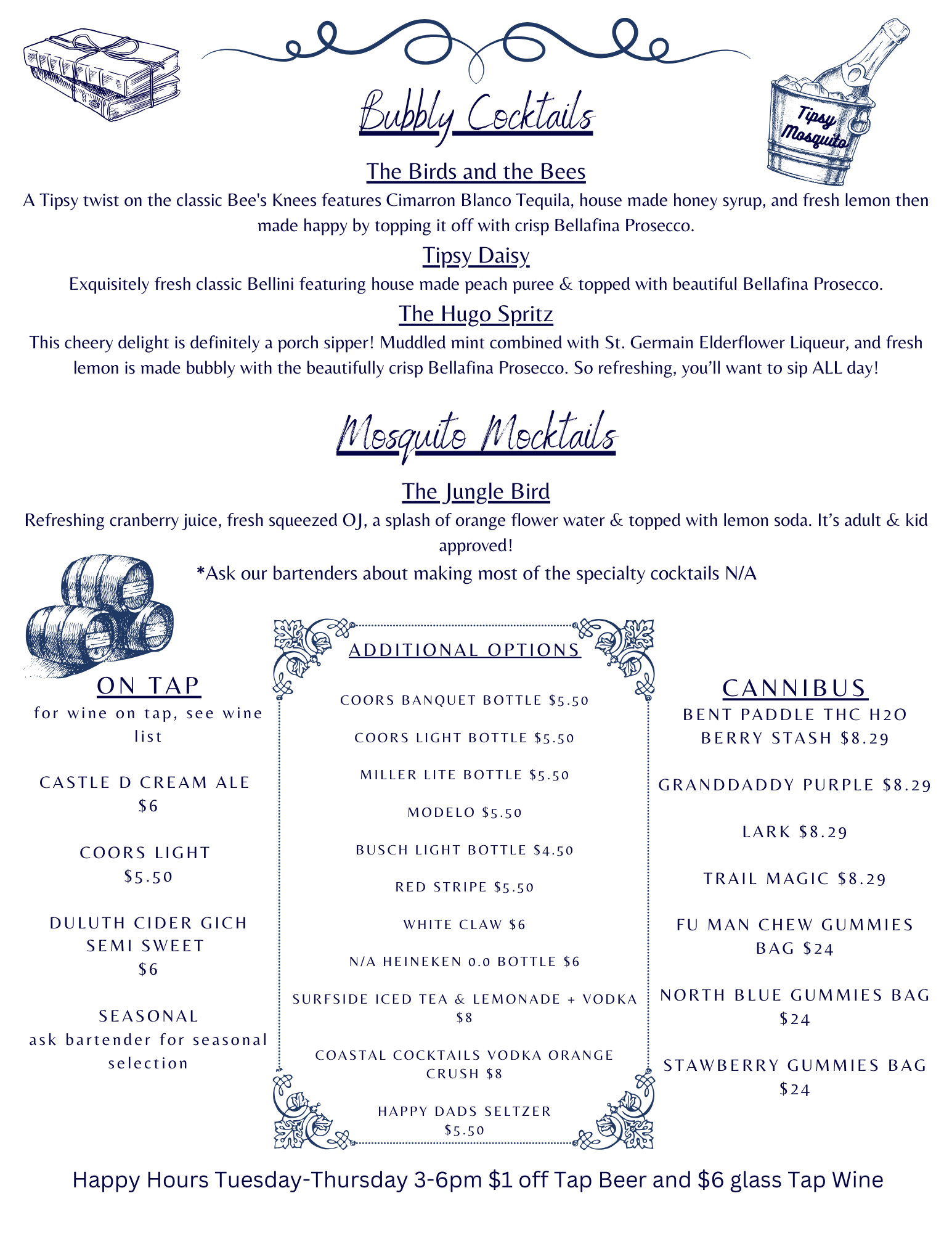 Menu | www.thetipsymosquito.com